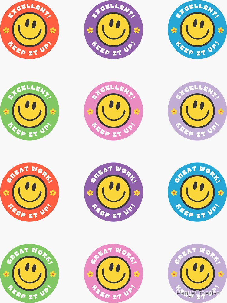 "Smiley Face | Student Merit & Reward - Pack of 12 #1" Sticker for Sale ...