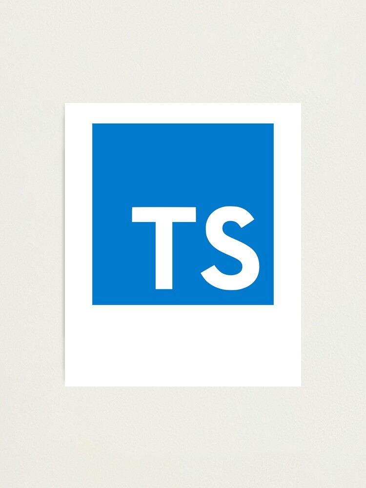 "TypeScript Unofficial White TS Text Logo T-Shirt" Photographic Print for Sale by rainwater11 ...