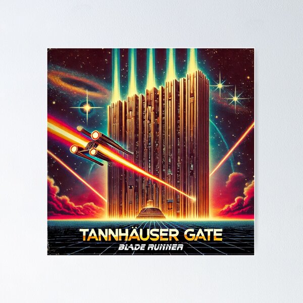 "Blade Runner - Tannhäuser Gate" Poster by Random-Reality | Redbubble