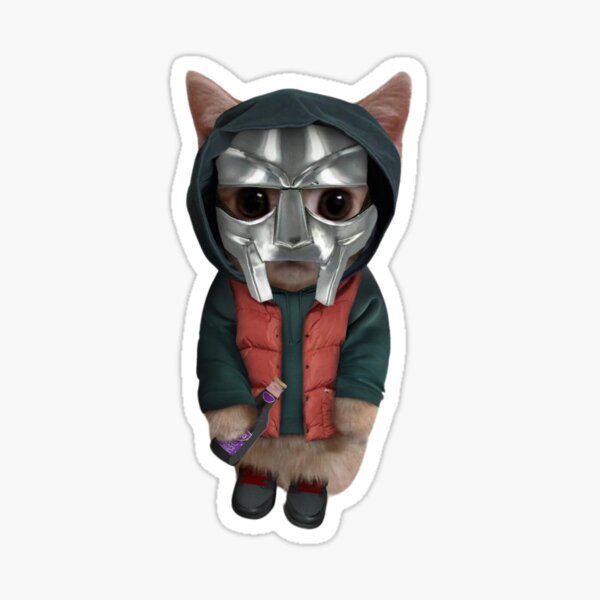 "MF DOOM Cat" Sticker for Sale by nicknick07 | Redbubble