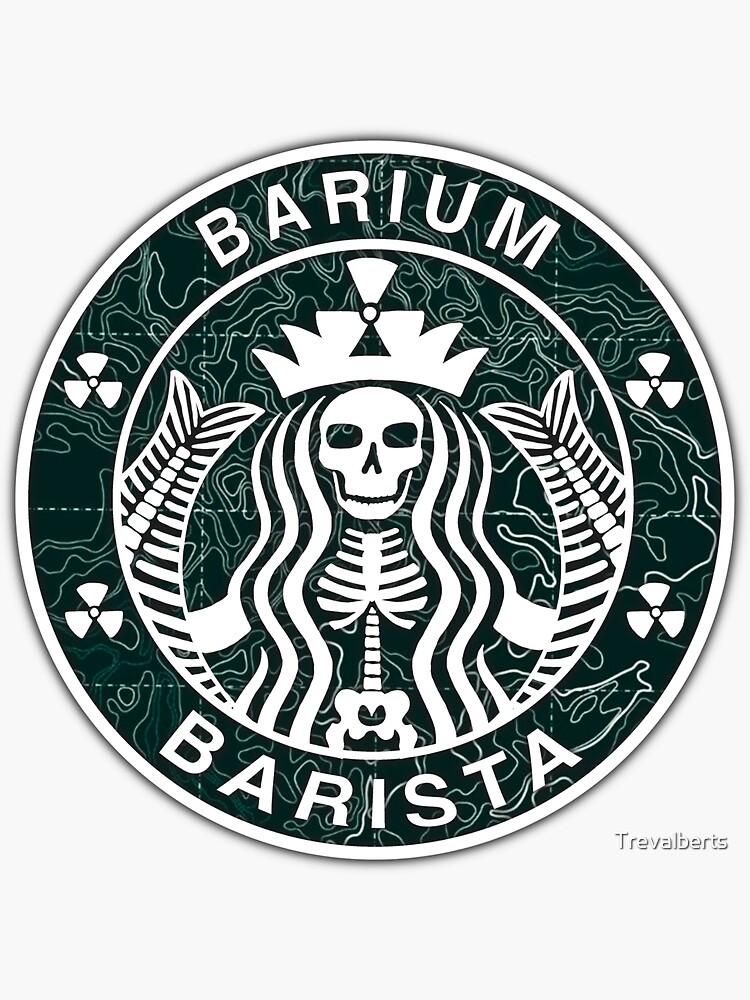 "Barium Barista" Sticker for Sale by Trevalberts | Redbubble