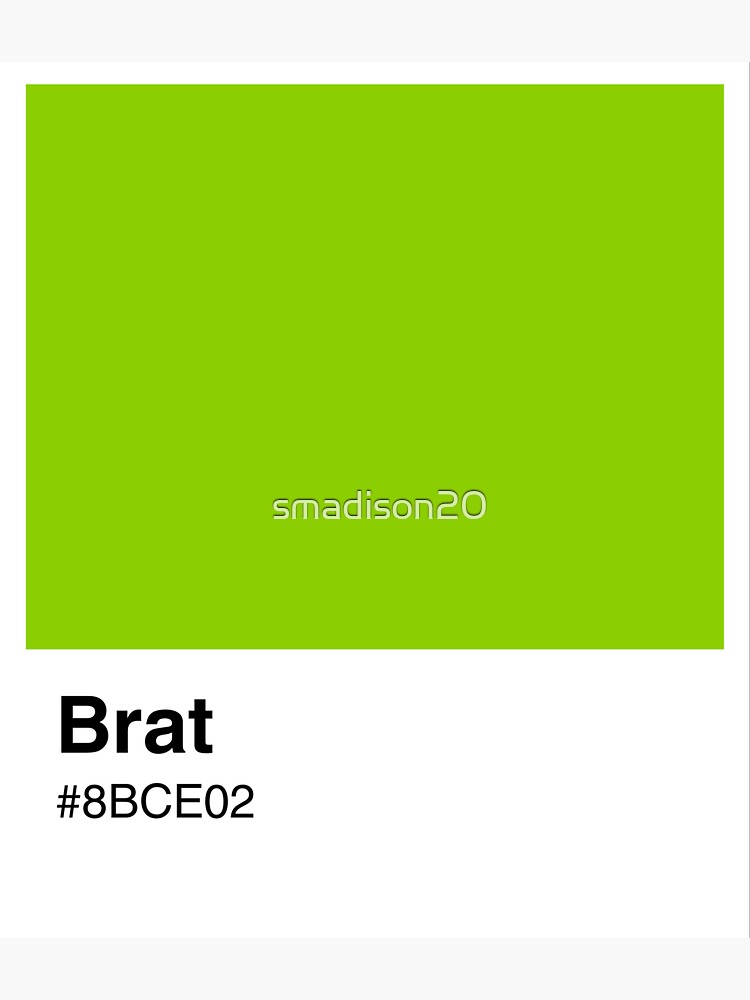 "Brat Color Swatch" Sticker for Sale by smadison20 | Redbubble