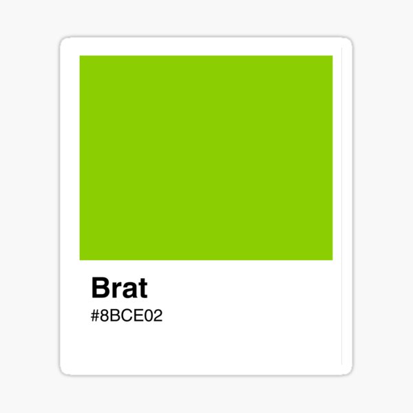 "Brat Color Swatch" Sticker for Sale by smadison20 | Redbubble