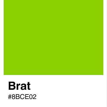 "Brat Color Swatch" Sticker for Sale by smadison20 | Redbubble