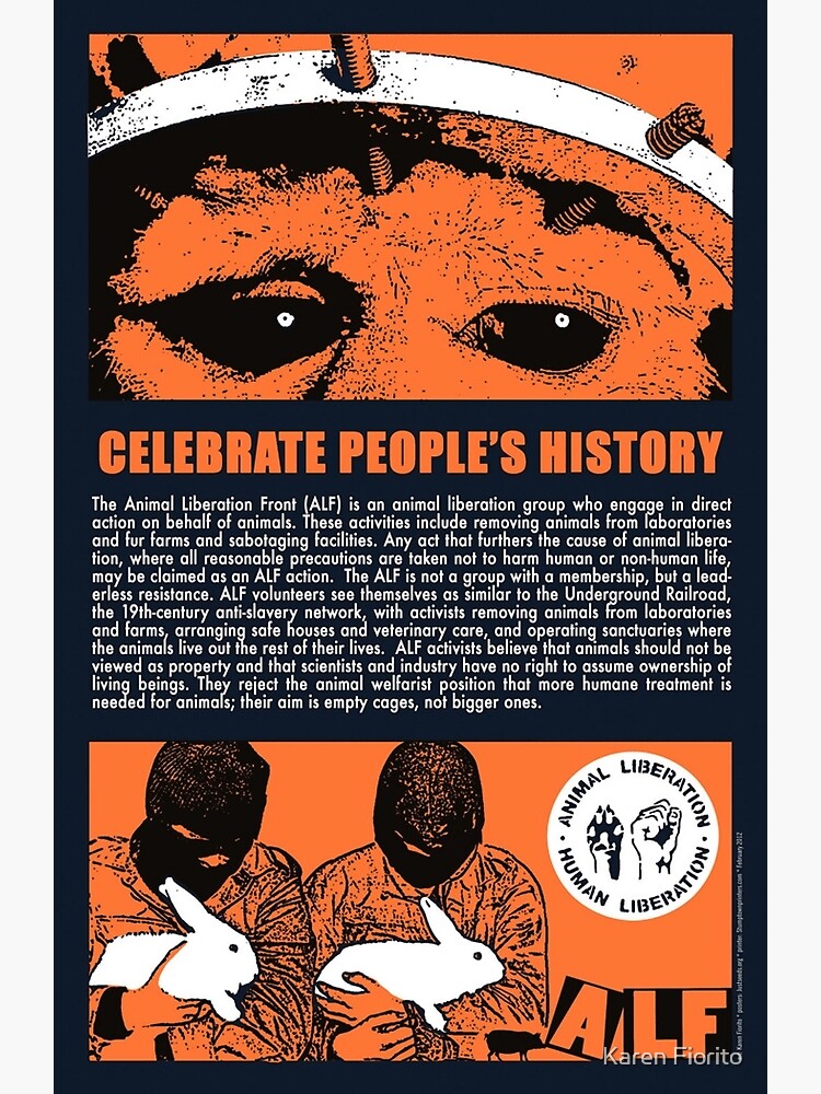 "Animal Liberation Front" Poster for Sale by kfiorito | Redbubble