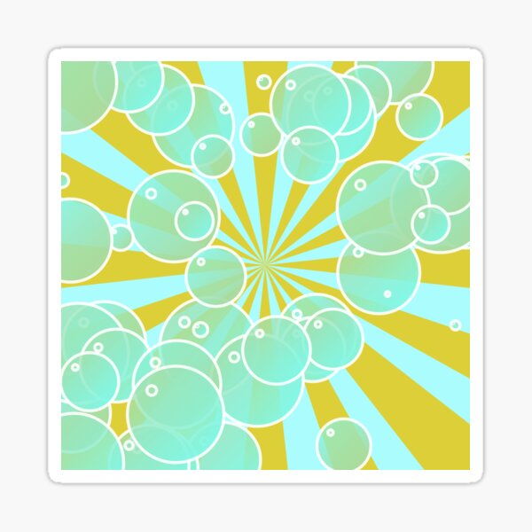 "Aqua bubbly art" Sticker for Sale by gavila | Redbubble