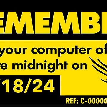 "Crowdstrike Outage" Sticker for Sale by rdbbl-hax | Redbubble