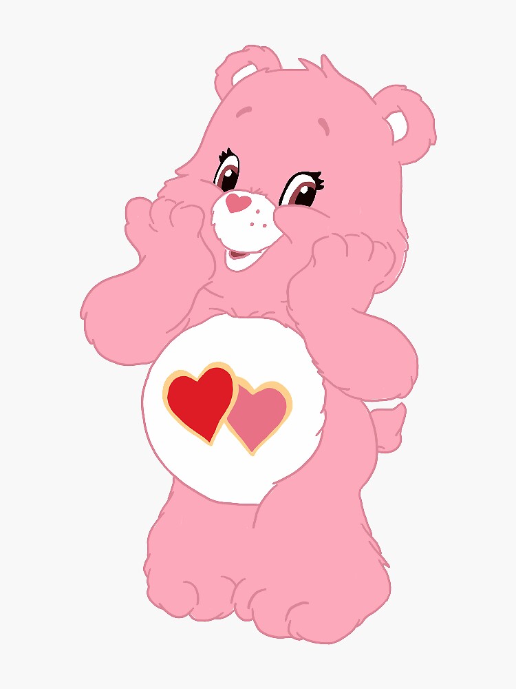 "Pink bear" Sticker for Sale by Bailey-Rose1 | Redbubble