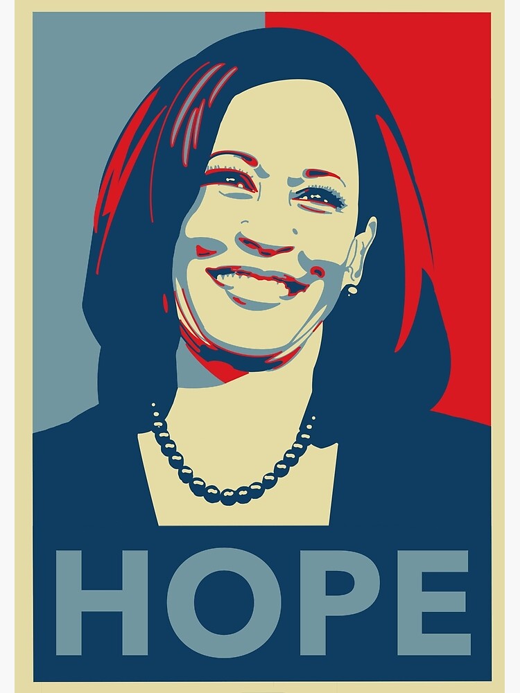 "Kamala Harris - Hope stylised portrait" Greeting Card for Sale by ...