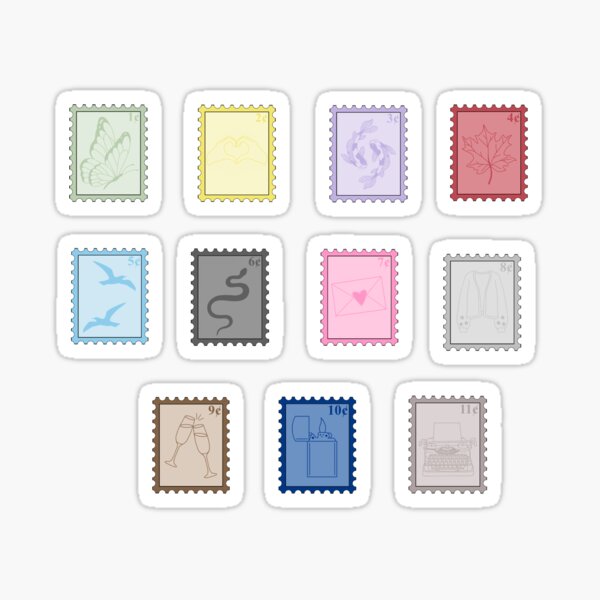"eras stamps" Sticker for Sale by Isabella0904 | Redbubble