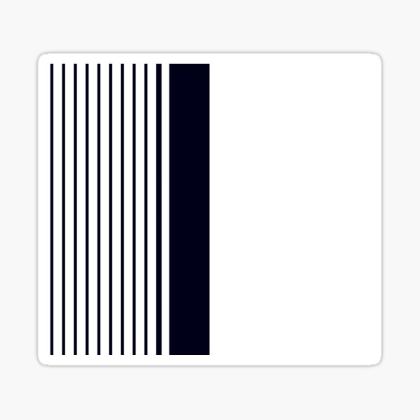 "Minimalist Black and White Vertical Lines" Sticker by SheilaWenzel ...