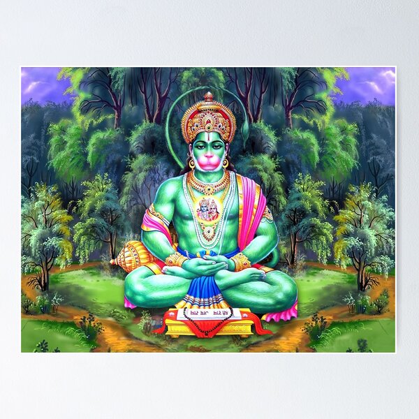 "Lord Hanuman Meditating In Forest" Poster for Sale by Onodera | Redbubble