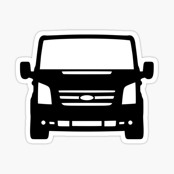 "Ford Transit Van Turneo SWB H1 H3 2006-2015 Black silhouette" Sticker ...