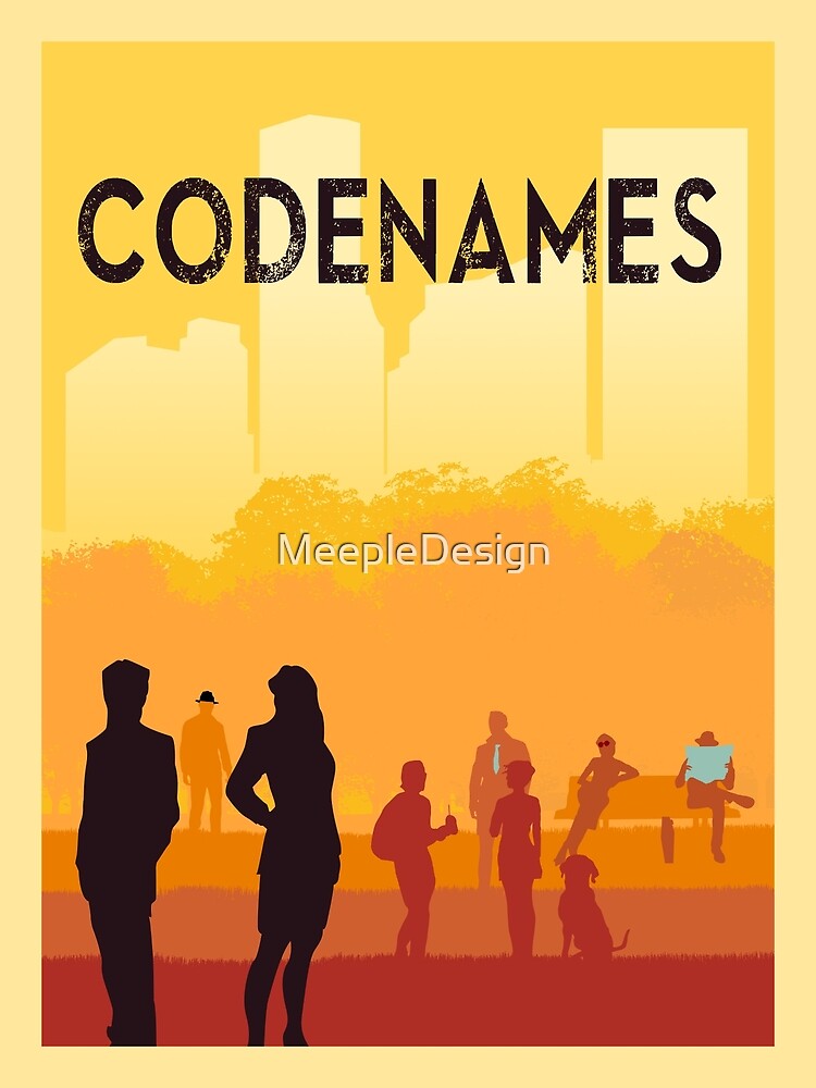 "Codenames - Board Games - Minimalist Travel Poster Style - Board Game ...