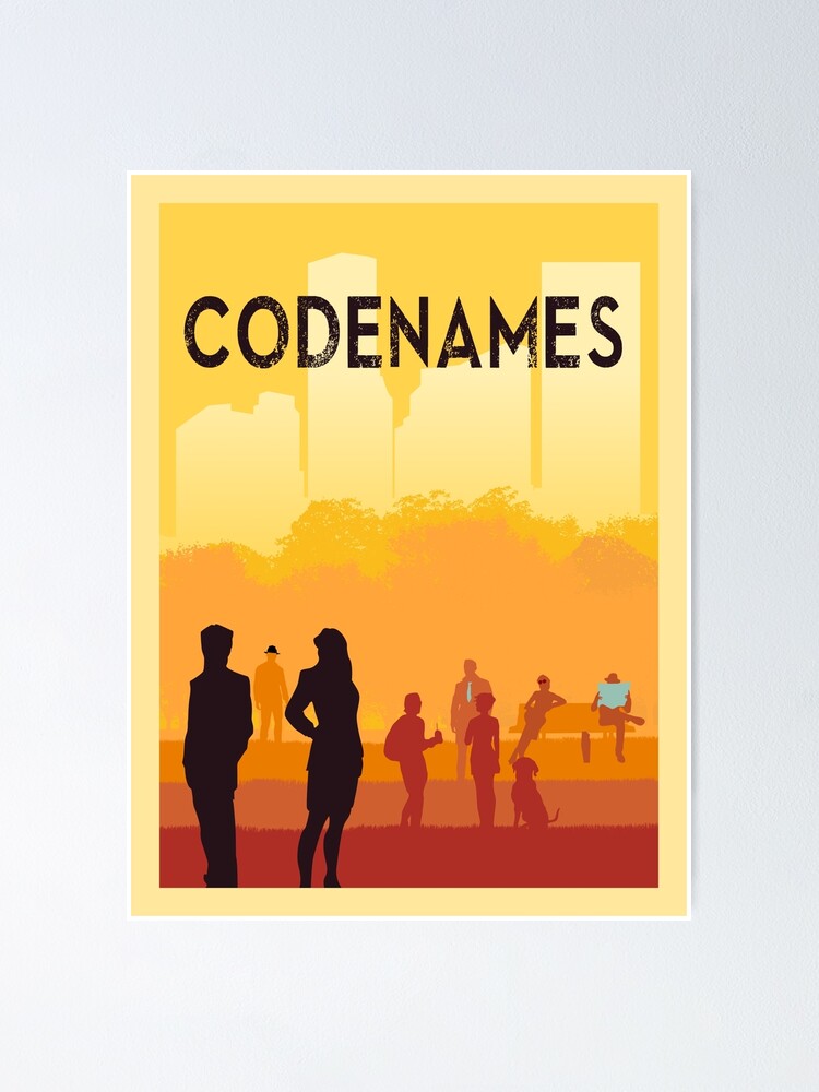 "Codenames - Board Games - Minimalist Travel Poster Style - Board Game ...
