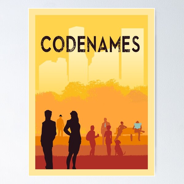 "Codenames - Board Games - Minimalist Travel Poster Style - Board Game ...
