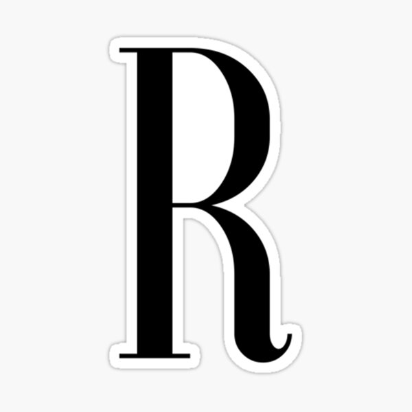 "Classic R Letter" Sticker for Sale by vmiro | Redbubble