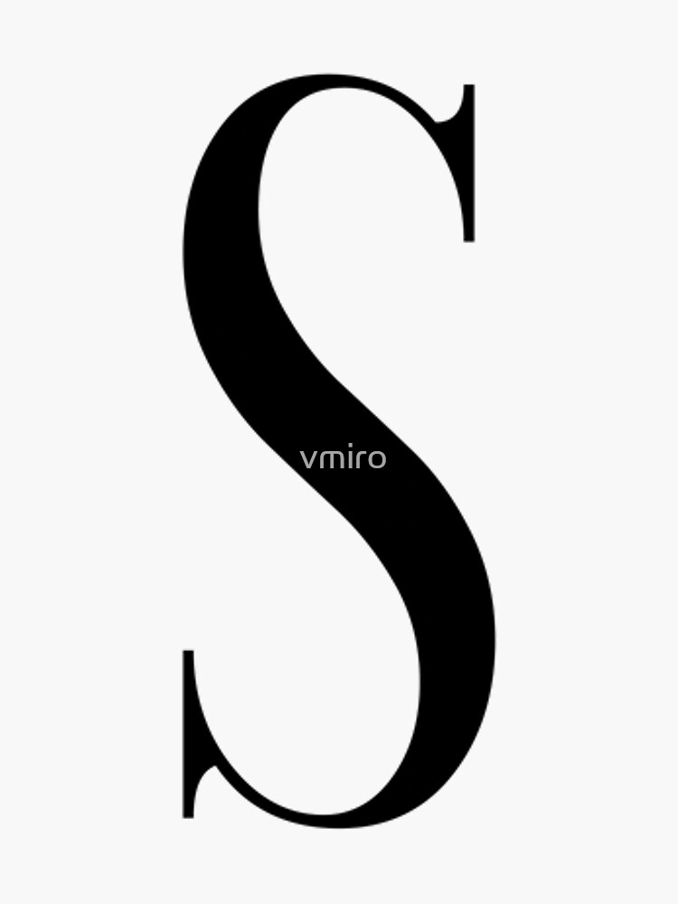 "Classic S Letter" Sticker for Sale by vmiro | Redbubble