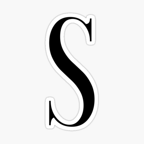 "Classic S Letter" Sticker for Sale by vmiro | Redbubble