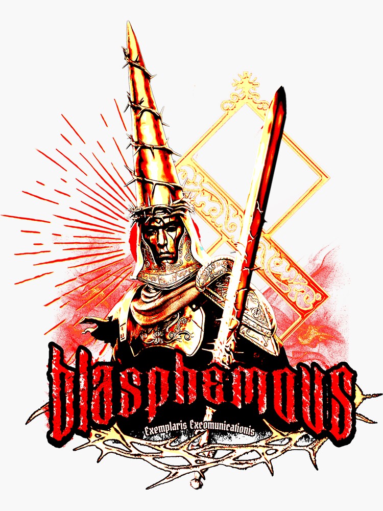 "PENITENT ONE BLASPHEMOUS" Sticker for Sale by Yze-Store | Redbubble