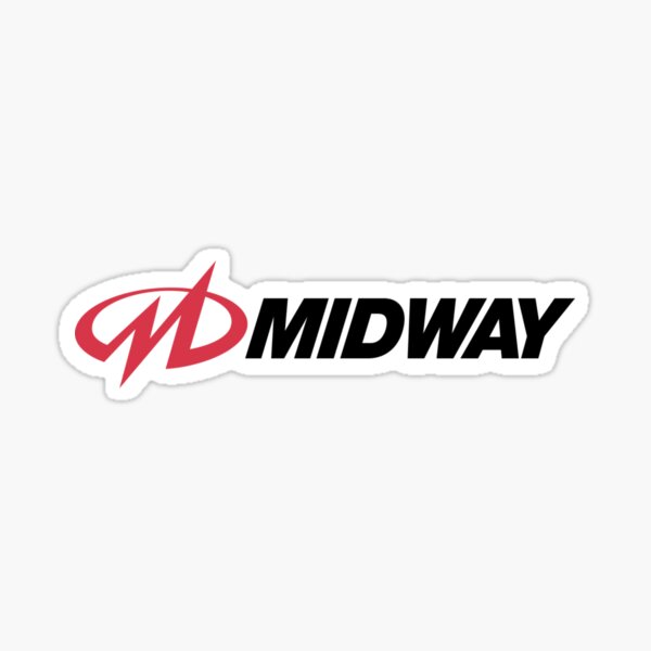 "Midway Games" Sticker for Sale by ContinentalZero | Redbubble