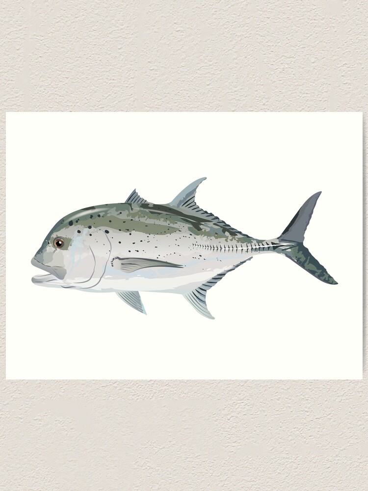 "Giant Trevally" Art Print for Sale by CuccoviaDesign | Redbubble