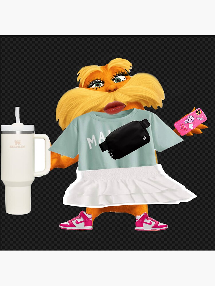 "Preppy Lorax " Sticker for Sale by Emmyshopppp | Redbubble