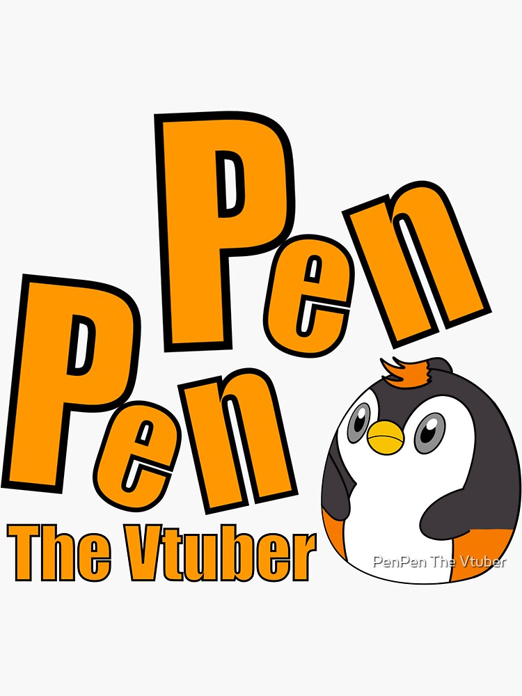 "PenPen The Vtuber Logo" Sticker for Sale by PennyPenArt | Redbubble
