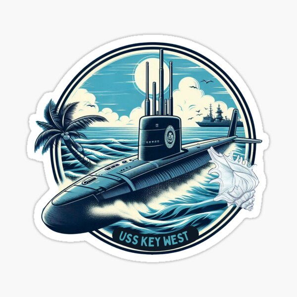 Sticker for Sale mit "U-Boot USS Key West SSN-722" von ShipFacedRB ...