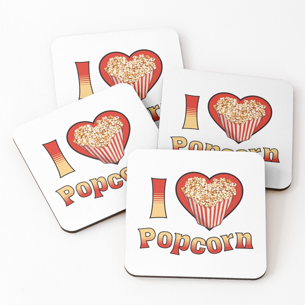 "I Love Popcorn" Sticker for Sale by DigitalToast | Redbubble