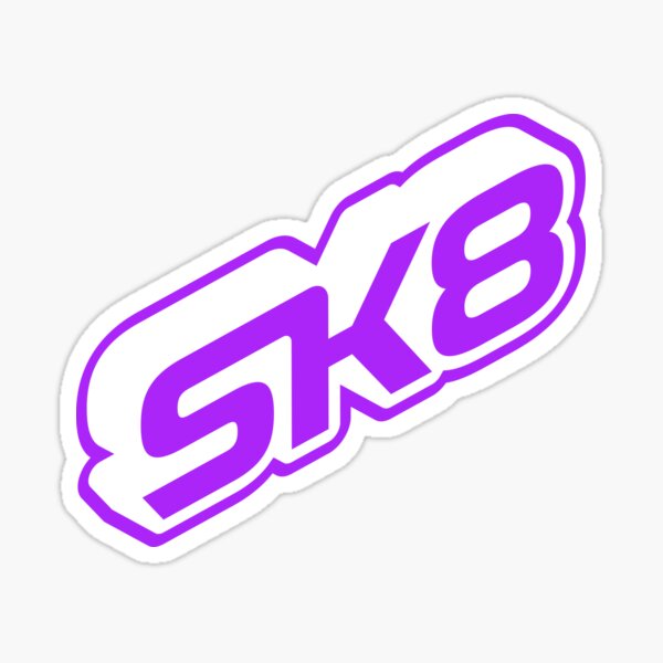 "SK8 Logo 3D Isometric Purple on Black" Sticker for Sale by ...