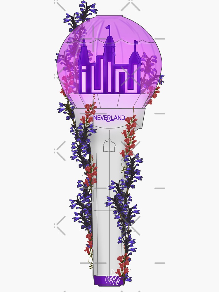 "G-Idle V2 Floral Lightstick kpop " Sticker for Sale by Raquel Maia ...