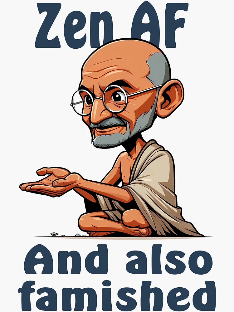"Zen AF" Sticker for Sale by BlackSandsArt | Redbubble
