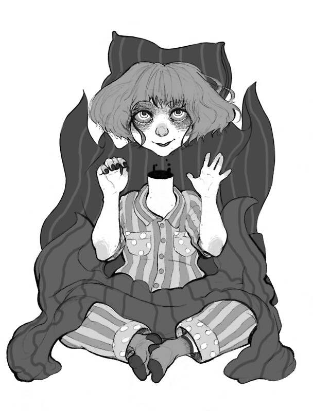"Nukekubi - The lady whose head comes off" by ramikin | Redbubble
