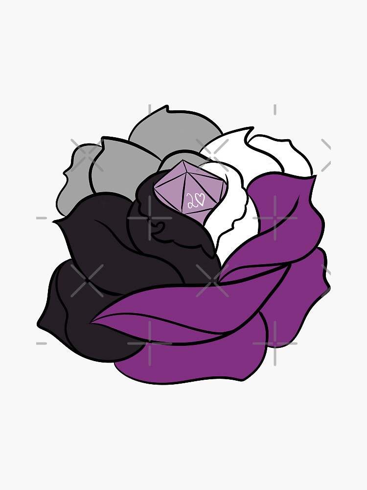 "d20 Rose [ACE]" Sticker by tralma | Redbubble