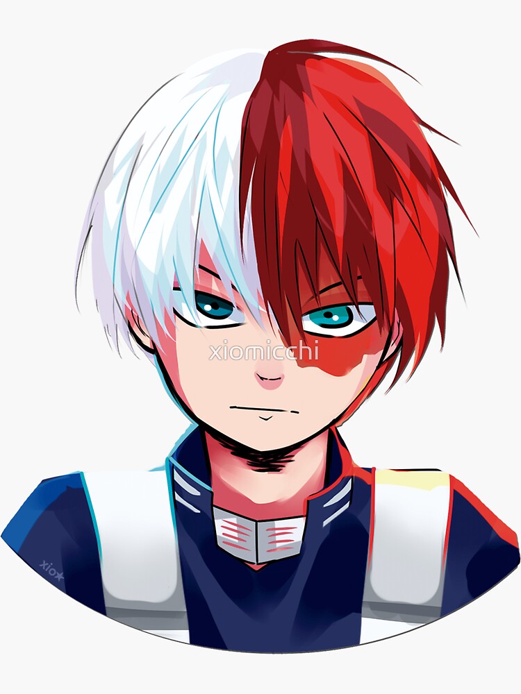"Todoroki" Sticker for Sale by xiomicchi | Redbubble