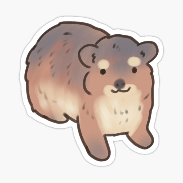 "hyrax illustration " Sticker for Sale by Artofmayara | Redbubble