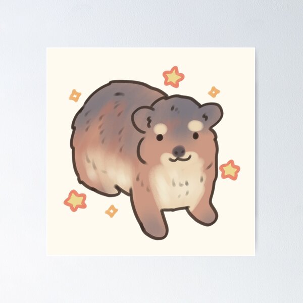 "Cute hyrax illustration " Poster for Sale by Artofmayara | Redbubble