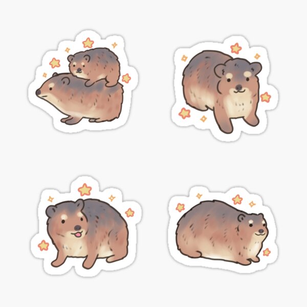 "hyrax pack " Sticker for Sale by Artofmayara | Redbubble