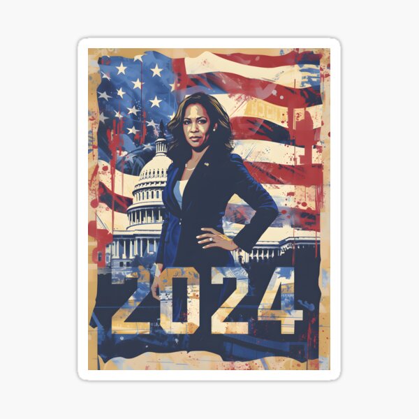 "Kamala Harris for President 2024" Sticker for Sale by Jan Lukas ...