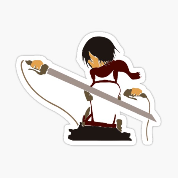 "Mikasa" Sticker for Sale by Ghostloftthrift | Redbubble