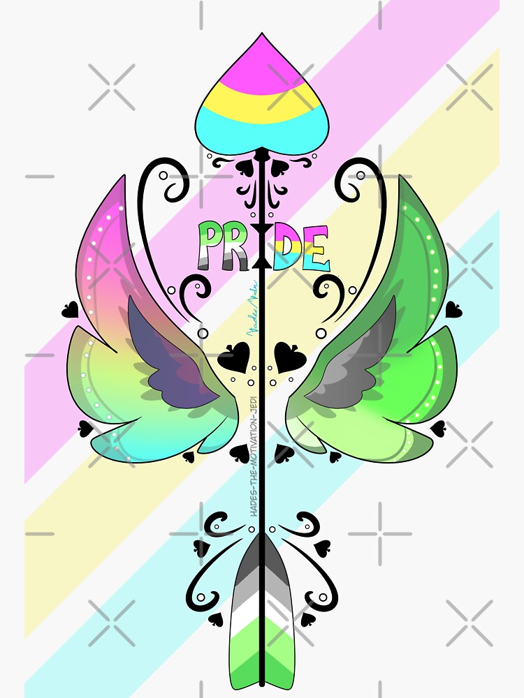 "Pan Arrow" Sticker for Sale by KometaMakesArt | Redbubble