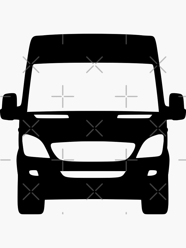 "Mercedes Sprinter 2006-2018 Freightliner Sprinter Dodge sprinter black silhouette" Sticker for ...