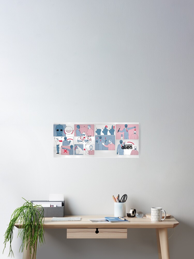 " Resident Alien How to give hand signals" Poster for Sale by ...