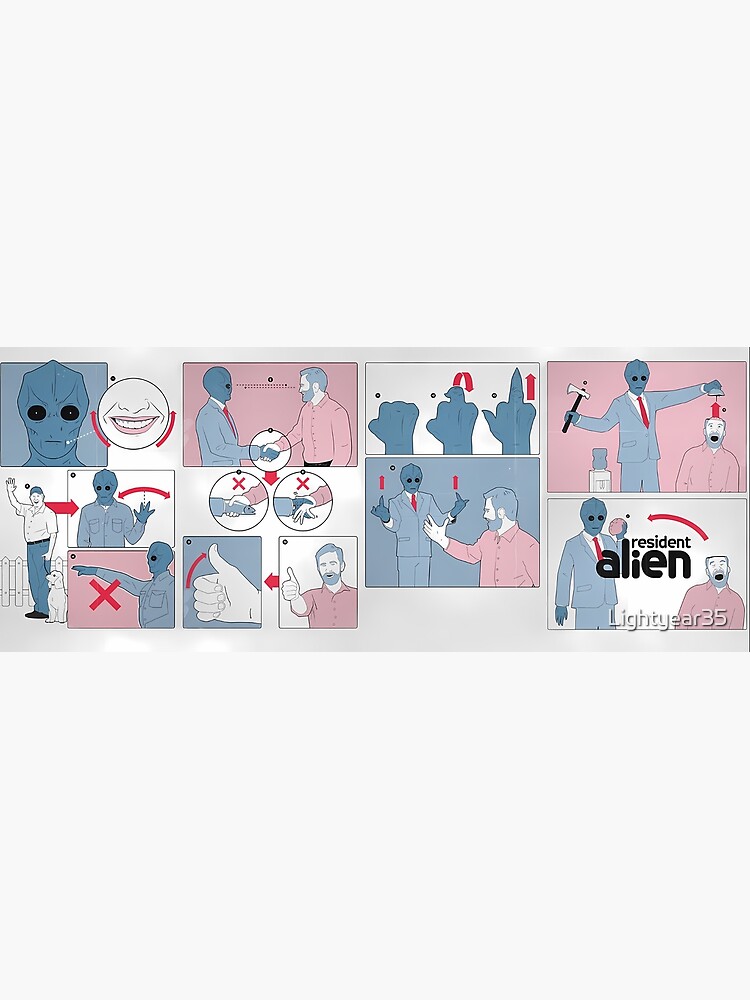 " Resident Alien How to give hand signals" Poster for Sale by ...