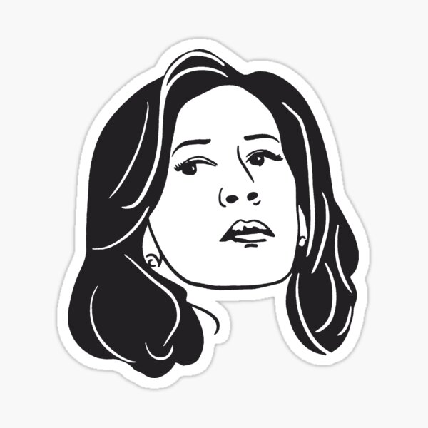 "Kamala Harris face " Sticker for Sale by ismailalrawi | Redbubble
