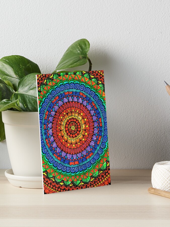 "Crazy about Mandala?" Art Board Print for Sale by SarahSalim | Redbubble