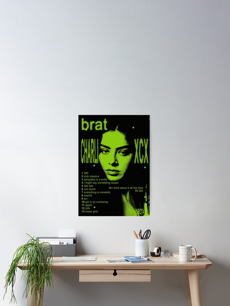 "brat tracklist " Poster for Sale by TisoBoiteto | Redbubble
