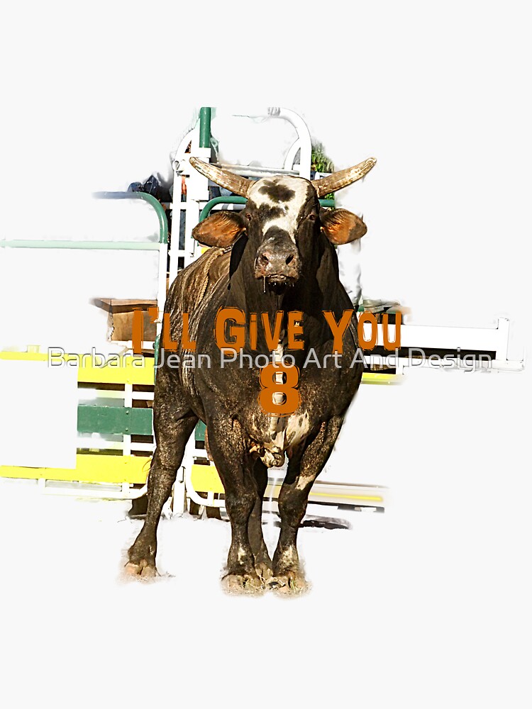 "RODEO BULL, BUCKING BULL" Sticker for Sale by Tinpants | Redbubble