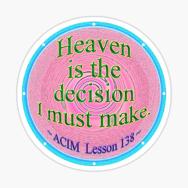 "ACIM Lesson 138" Sticker for Sale by ACIM-LOVE | Redbubble